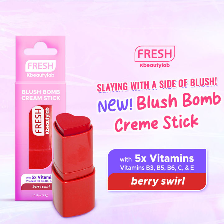 Fresh Kbeautylab Blush Bomb Cream Stick Berry Swirl 0.12 oz (3.5g ...