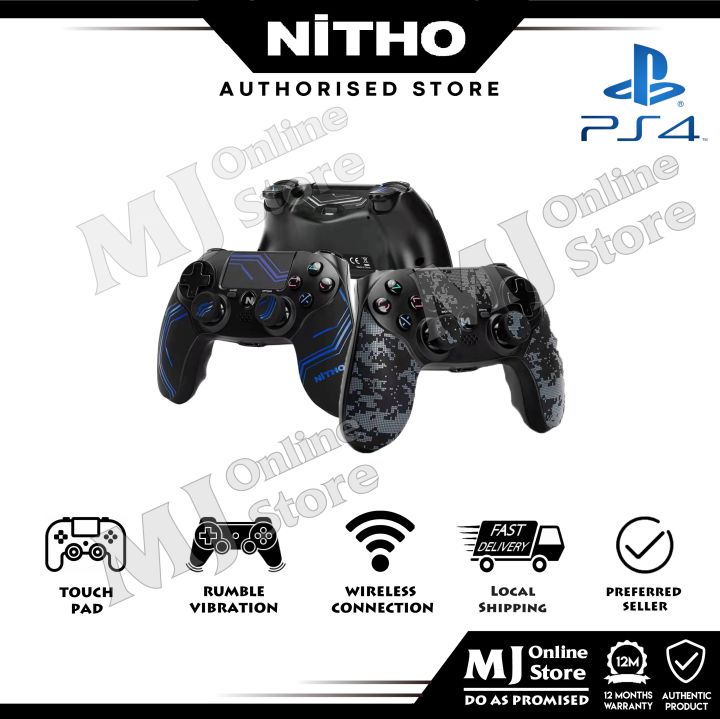 NiTHO PS4 Adonis Wireless Controller, Bluetooth Remote Replacement ...