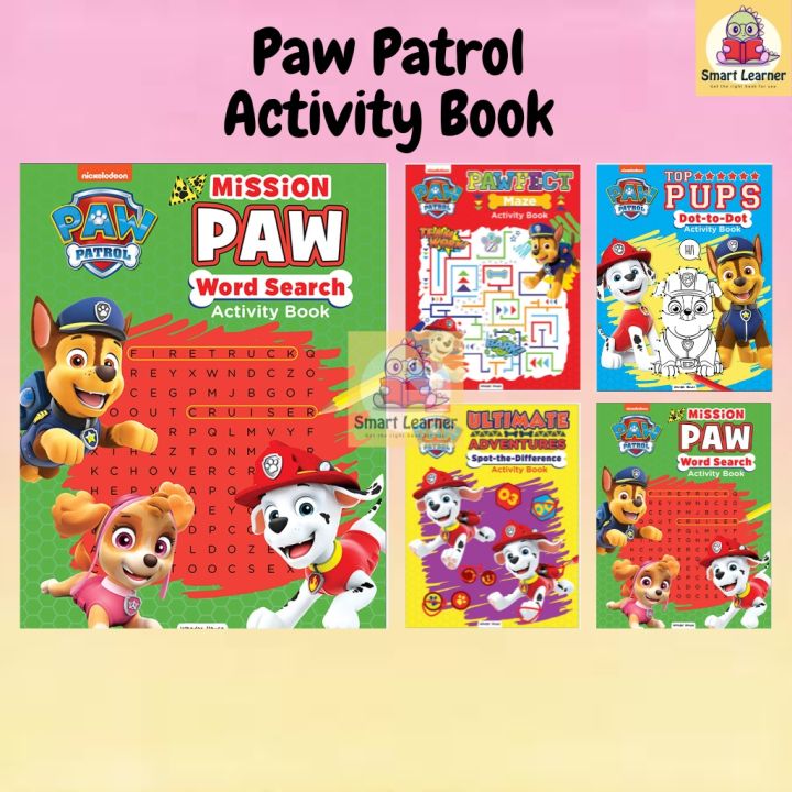 [SB] Mission Paw Patrol Word Search / maze / dot to dot / spot the ...