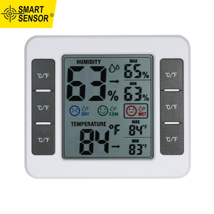 Smart Sensor LCD Digital Indoor Therm-ometer Hygrometer Room °C/°F ...