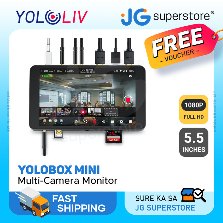 YoloLiv YoloBox Mini Encoder 5.5" 1080P Ultra Portable All-in-One Multi ...