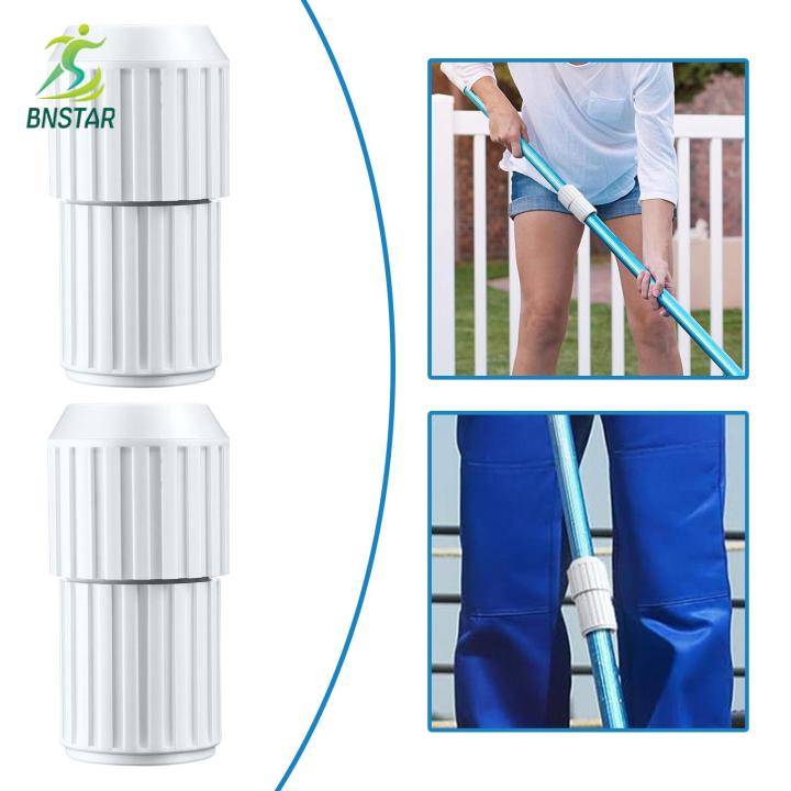 BNSTAR 2x Pool Telescopic Pole White External cam Locks with Twist Lock ...