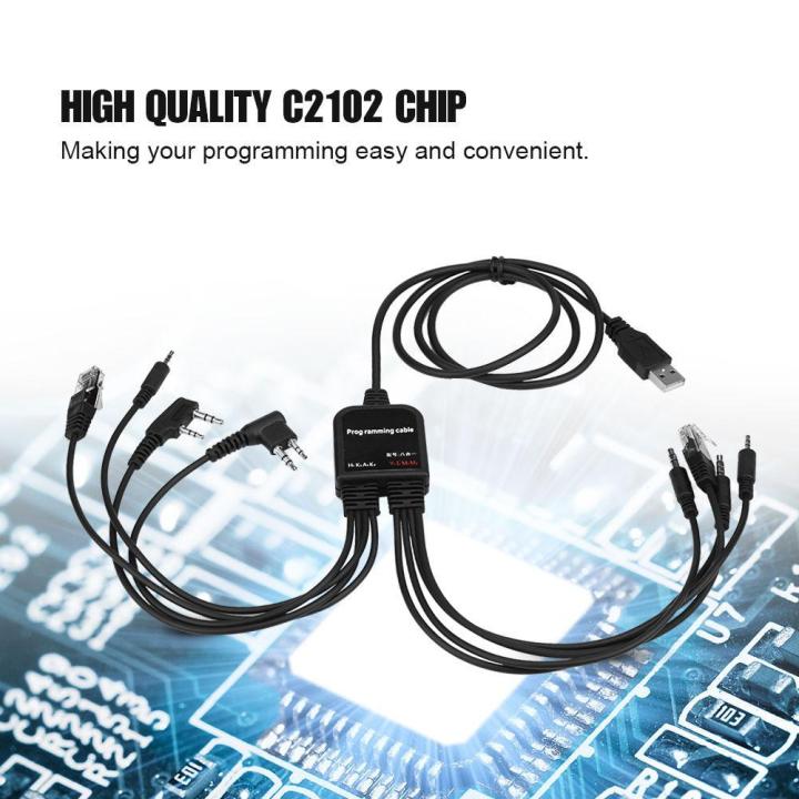 8 In 1 USB Programming Cable for KENWOOD/ QuanShengcn/ Tyt/ Motorola ...
