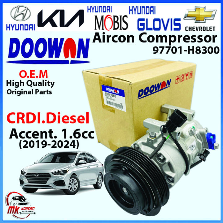 [DOOWON] Aircon Compressor for Accent(2019-2024). 1.6cc. CRDI.Diesel ...
