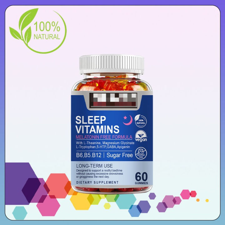Melatonin Free 5-HTP GABA Sleep Supplement Gummies for Helps you fall ...