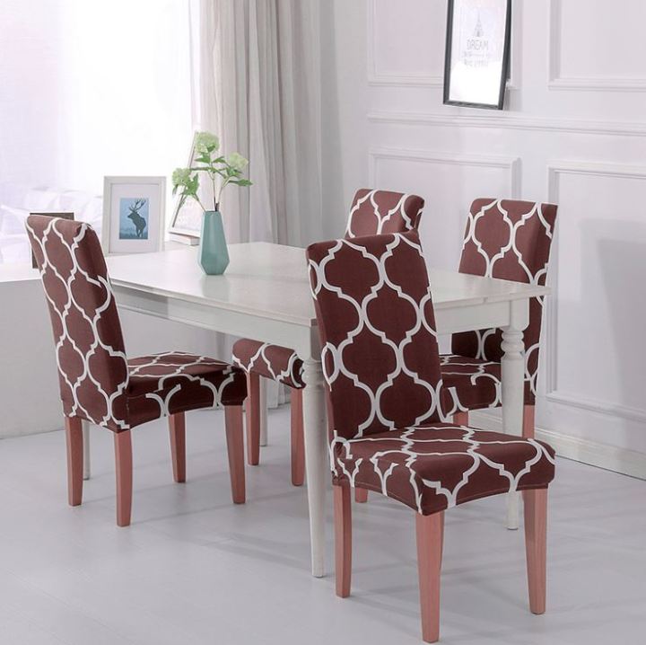 QQ Sarung Kerusi Meja Corak Makan Floral Chair Cover Stretch Elastic ...