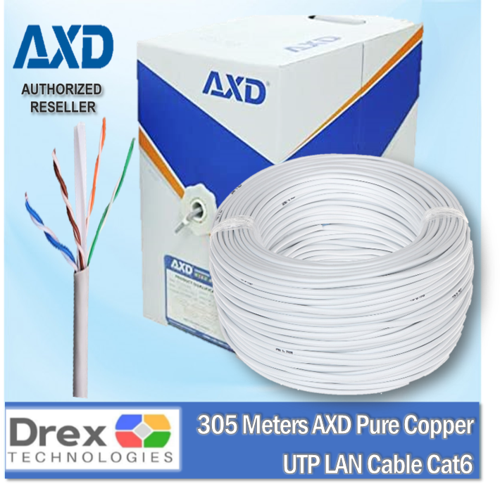 AXD Pure Copper UTP Lan Cable CAT6 305M/ 1000FT | Lazada PH