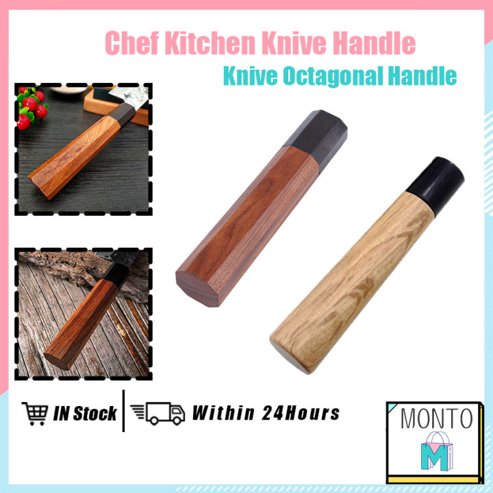 1PC Japanese Kitchen Knife Octagonal Handle Lump ECO Friendly Wood DIY ...