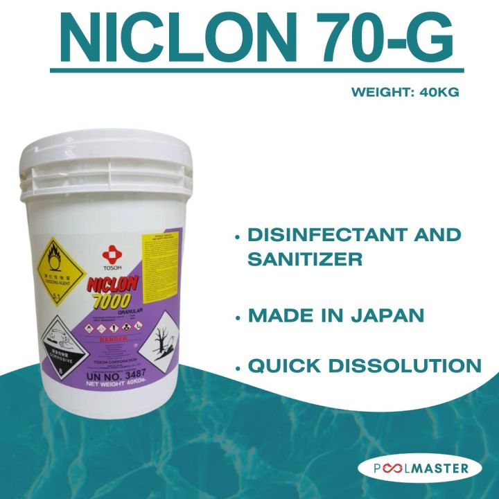Niclon 7000 40Kg (1 Drum) Chlorine for Intex and Bestway Swimming Pool ...