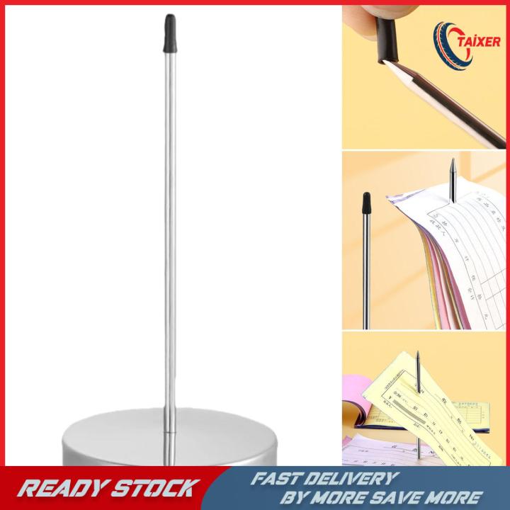 Taixer Receipt Holder Invoice Stick with Round Base for Desk Kitchen ...