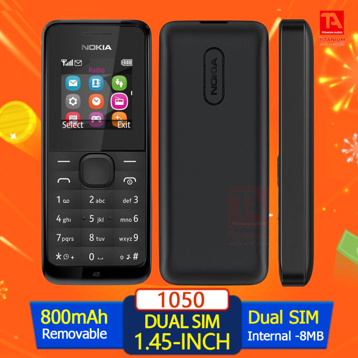 Nokia 1050 Original legit Nokia Phone Keypad Feature PhoneDual Sim 1.45 ...