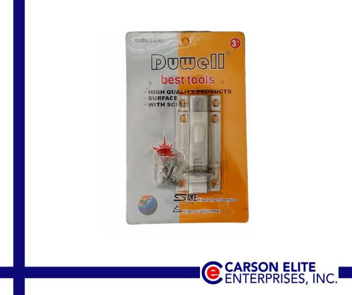 DUWELL Stainless Steel Barrel Bolt 3" | Lazada PH