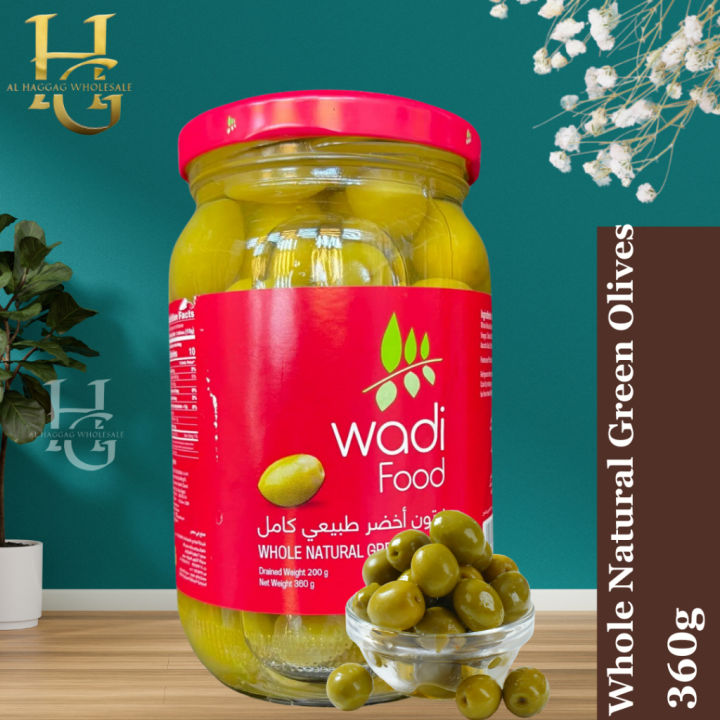 WADI FOOD Whole Natural Green Olives 360g | Lazada