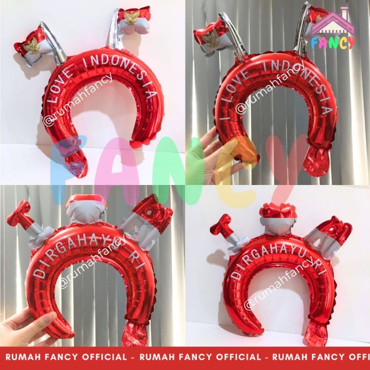 Balon Foil Dirgahayu BANDO BULAT / GARUDA I LOVE INDONESIA / DIRGAHAYU ...