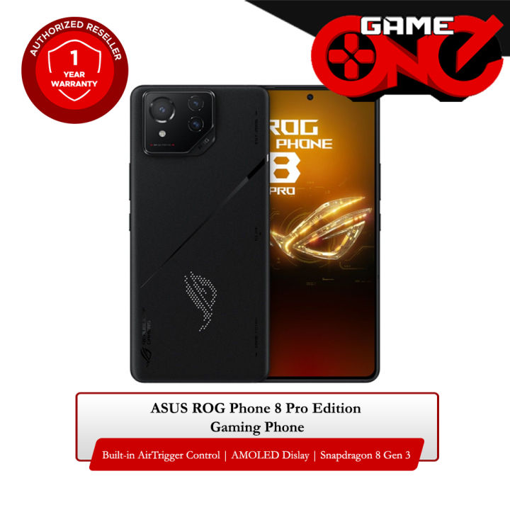 ASUS ROG Phone 8 Pro Gaming Phone (Phantom Black) Qualcomm Snapdragon 8 Gen 3 | Samsung AMOLED 6 ...