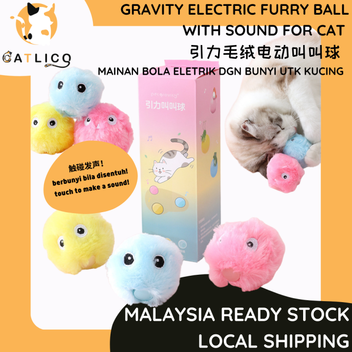 [CATLICO] “Meow-sical Ball” Squeaky Realistic Sounds Gravity Plush Play ...