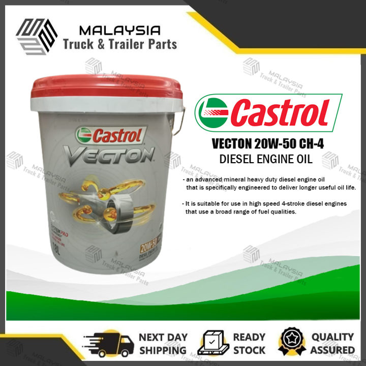 CASTROL VECTON 20W-50 DIESEL ENGINE OIL API CH-4 18L 18 LITER | Lazada