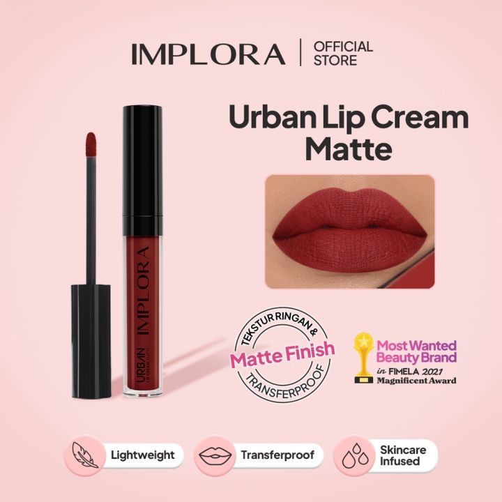 Implora Urban Lip Cream Matte - Lipstik Cair - Tersedia 20 shade ...