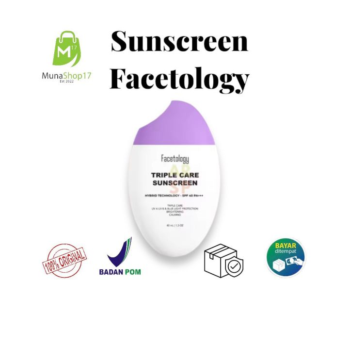 Facetology Triple Care Sunscreen SPF 40 PA +++ 40ML / Facetology ...