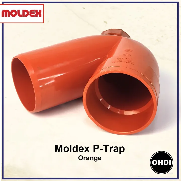 MOLDEX Orange Fittings P-Trap Drain, Waste & Vent (DWV) Sanitary Piping ...