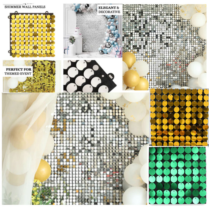 Sparkly shimmer ROUND Sequins Wall Decor (30X30cm) Panel Wall ...