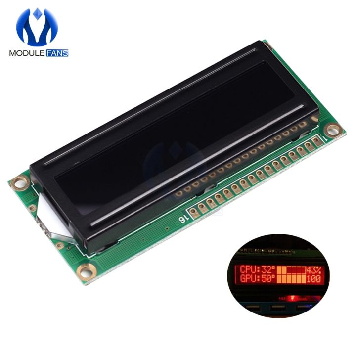 5V Screen Digital LCD 16x2 Red Character Dot Matrix 1602 Red Display ...