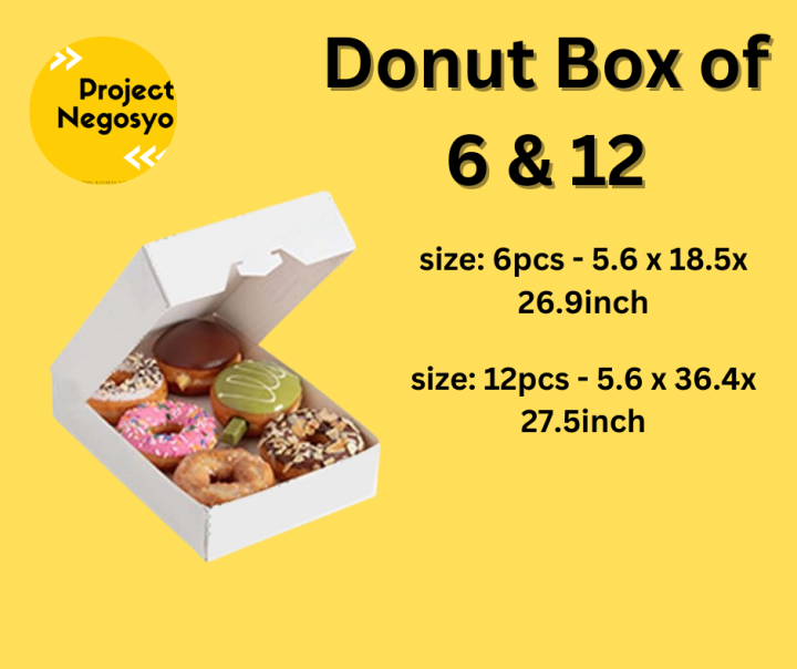 Donut Box of 6 & 12 (50pcs) | Lazada PH