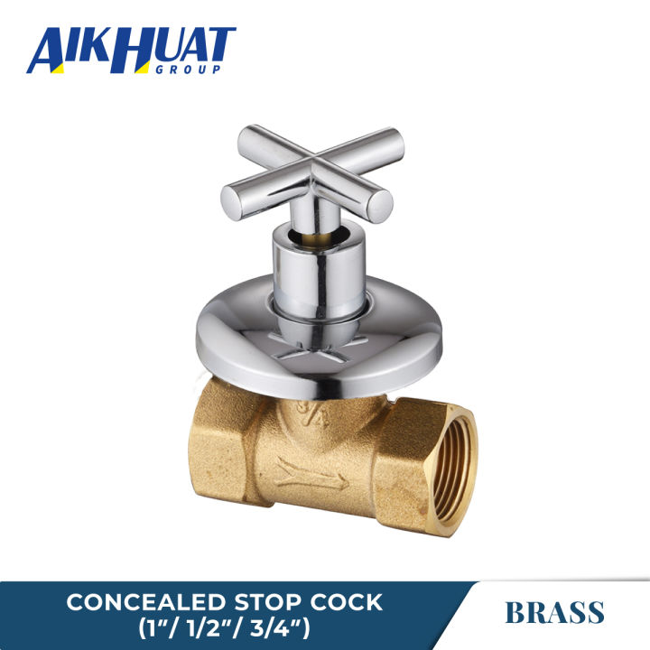 BALCO Premium Cross Handle Quarter Stop Cock | Concealed Chrome (1/2 ...