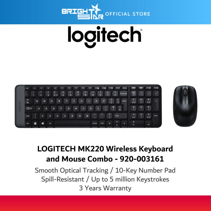 Logitech Mk220 Wireless Keyboard And Mouse Combo 920 003161 Lazada