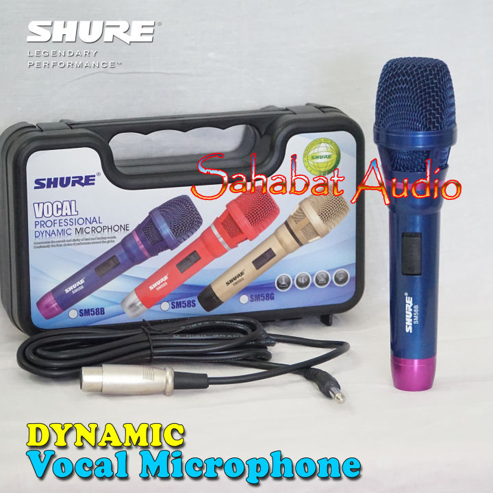 MIC KABEL SM 58S KOPER / MICROPHONE KABEL SM 58B/ MIC SM-58G / SM - 58 GOLD / MIC SM 58 Blue ...