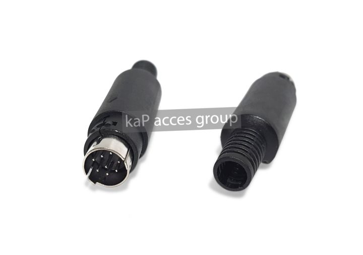 MINI DIN 8 PIN , 7 PIN Plug Male / Female JACK PLC Mitsubishi FX Series ...