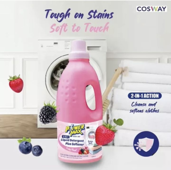 Cosway PowerMax 2-in-1 Liquid Detergent Plus Softener - Fruity Floral ...