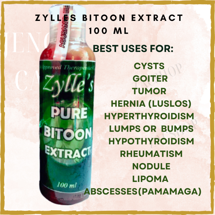 Zylles Pure Bitoon Extract 100ml | bitoon herbal for bukol | Lazada PH