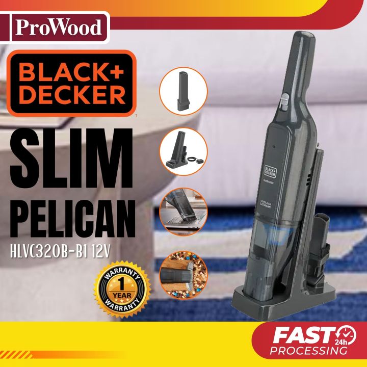 BLACK + DECKER HLVC320B-B1 12V Slim Pelican Cordless Vacuum Cleaner ...