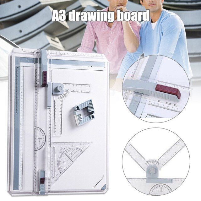 Drawing Board A3 Drafting Tables with Parallel Motion Angle Measuring ...