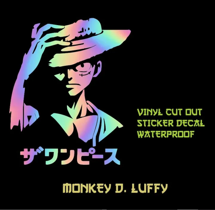 MONKEY D. LUFFY ONE PIECE Vinyl CutOut Sticker Decals Waterproof ...