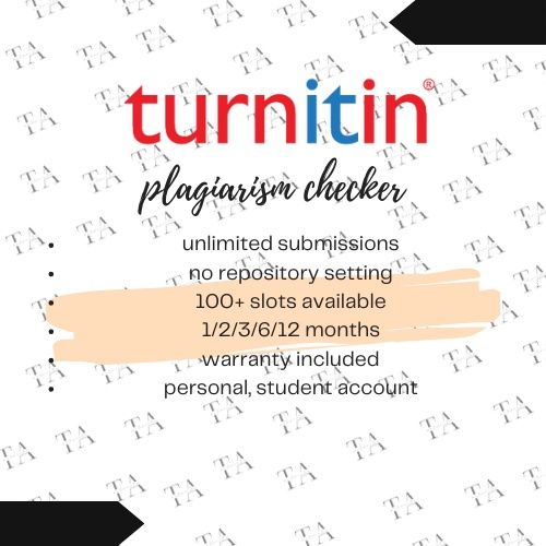 Turnitin Plagiarism Checker Personal Student Account No Repositor ...