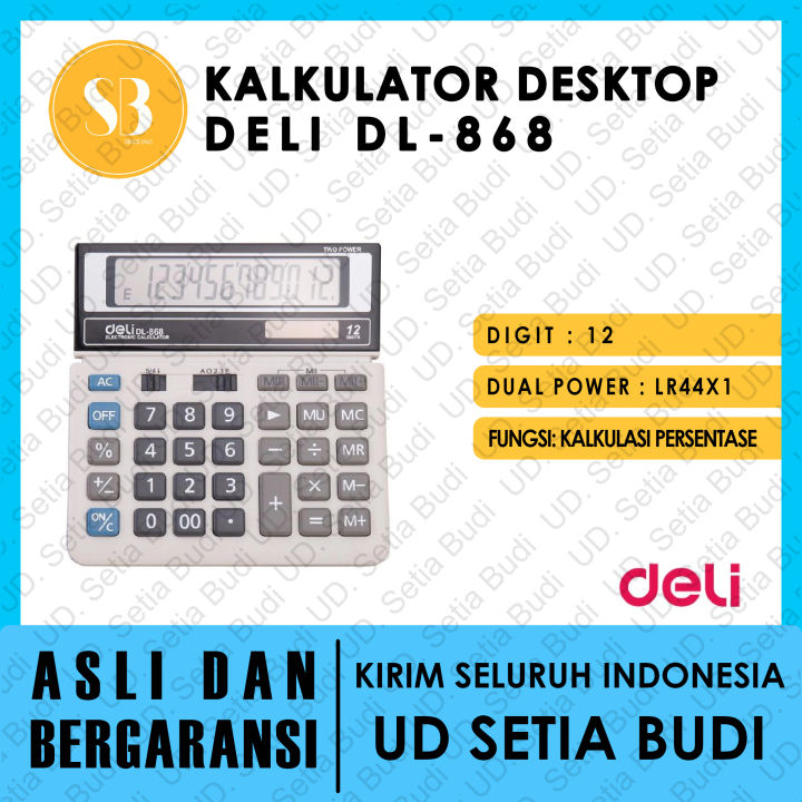 Kalkulator Desktop Deli DL-868 asli dan bergaransi | Lazada Indonesia