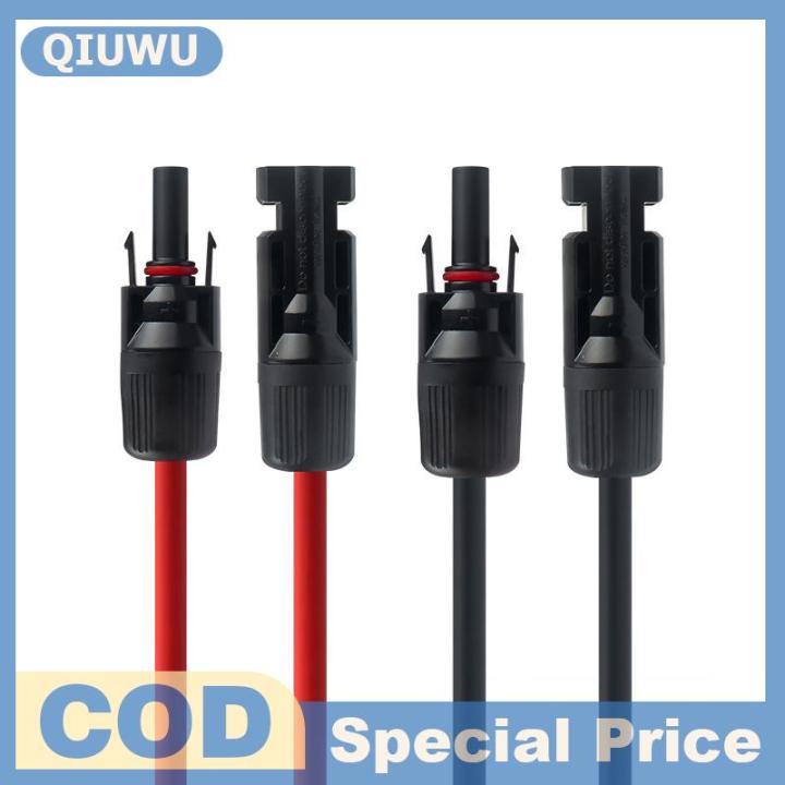 QIUWU 14AWG Solar Panel Cable Wire 1000 1500V PV DC Connector Solar ...
