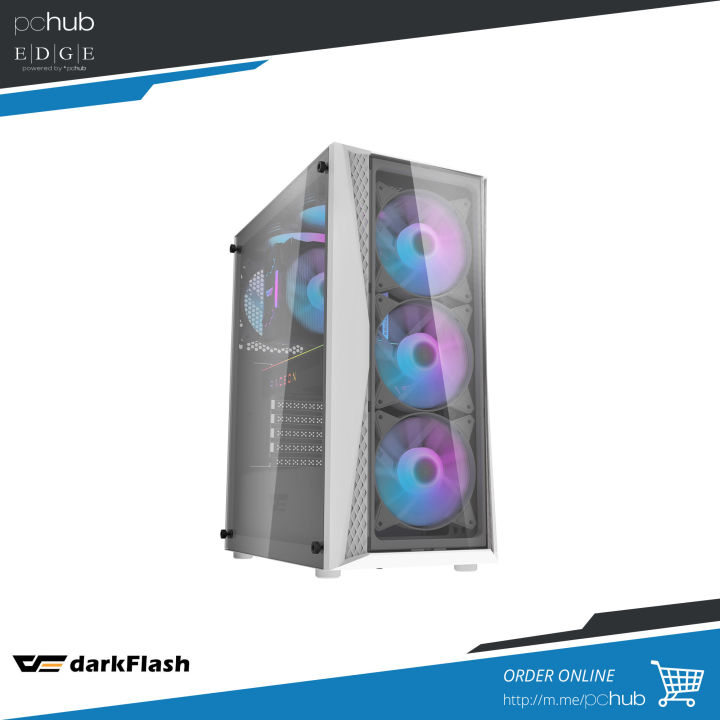 darkFlash DK352 Plus TG, ATX, white, 4x120mm | Lazada PH