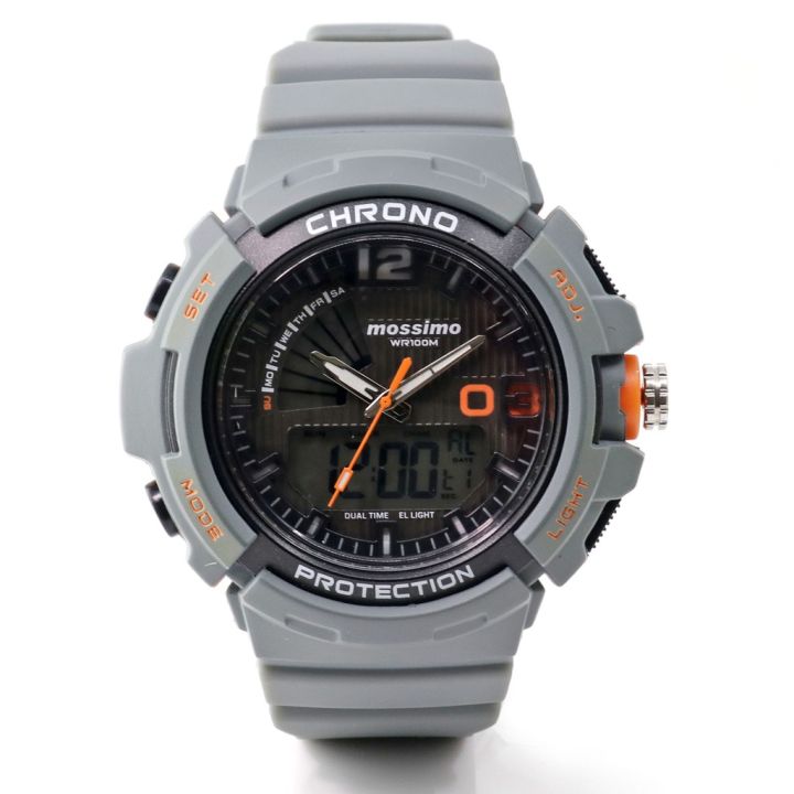 Mossimo Men Gray Silicon Strap Ana-Digi Watch MS-1933G-GRY | Lazada PH