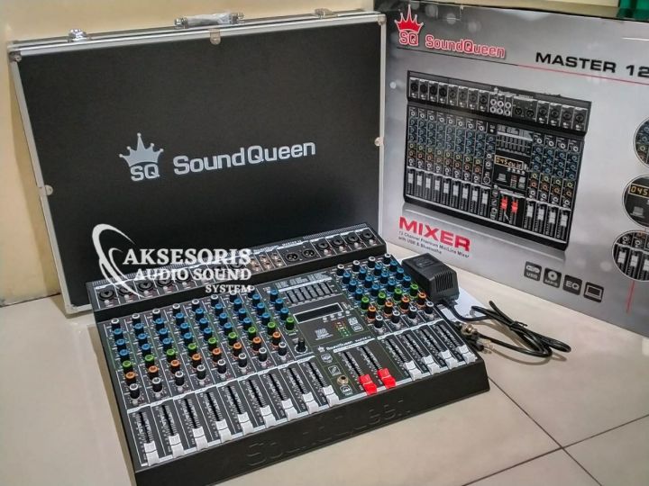Mixer Soundqueen Master 12 Efek Digital Reverb 256Dsp USB Bluetooth ...