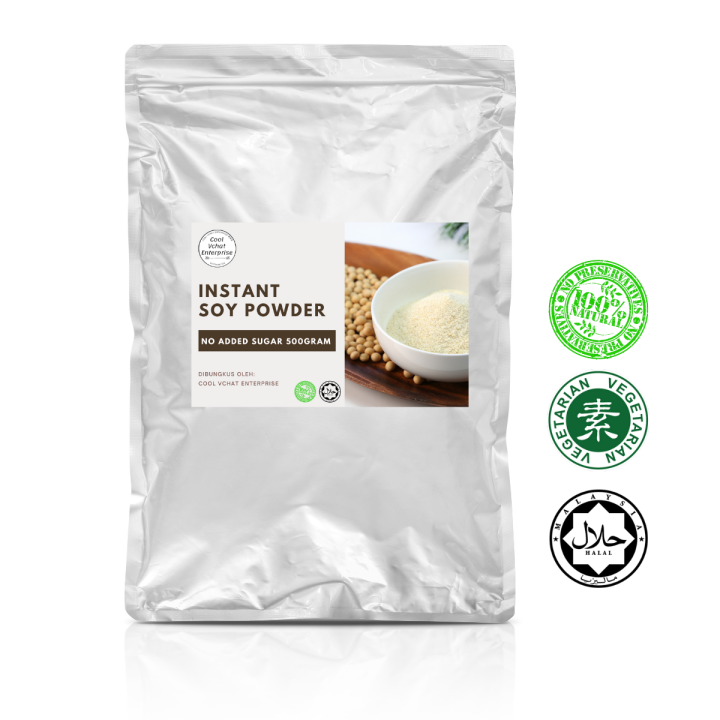 Instant Soymilk Powder No Added Sugar 无糖无奶速溶豆粉 500gram 素 Vegetarian ...