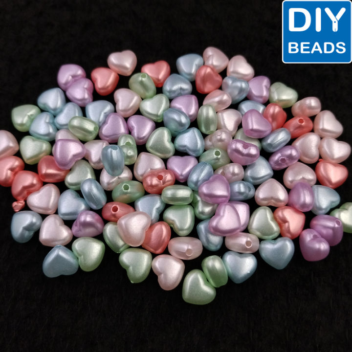 Plastic Pearl Heart Assorted 9mm (250grams) | Lazada PH