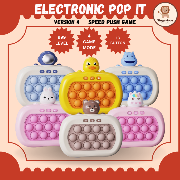 Electronic Pop It Game Quick Push Puzzle Game Console Fidget Toy ...