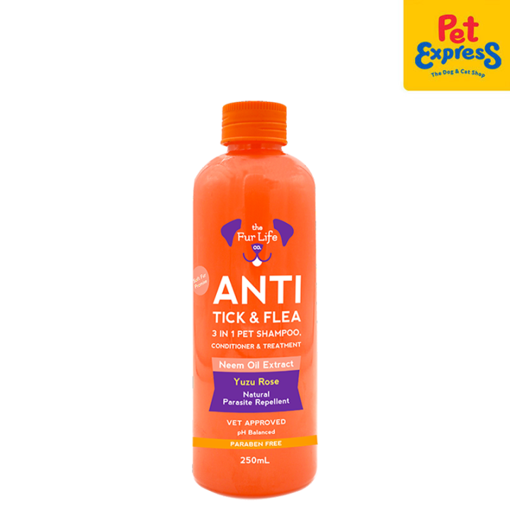 The Fur Life Anti Tick and Flea 3-in-1 Pet Shampoo, Conditioner and ...