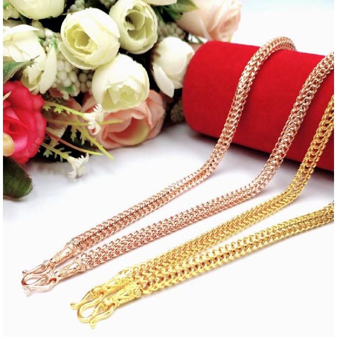 JIJD K504 สร้อยคอ ลายแปดเสา หนัก3 บาท ยาว 24 นิ้ว | Lazada.co.th