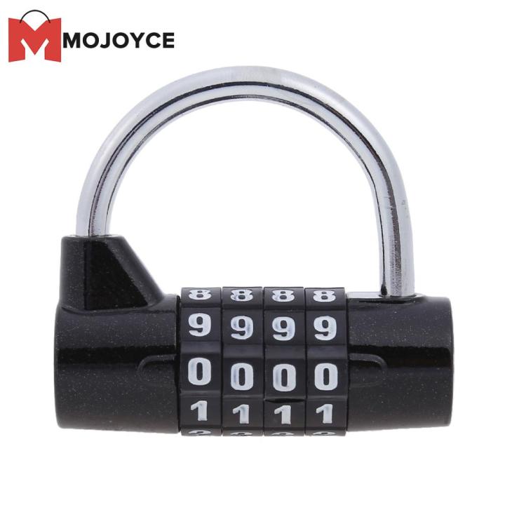 MOJOYCE 4 Digit Password Safety Lock Wide Shackle Combination Padlock ...