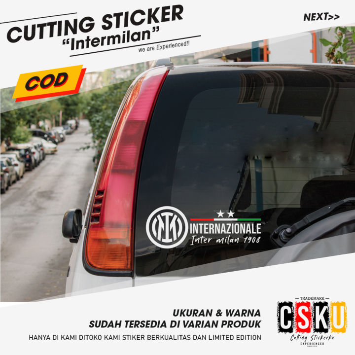 Inter Milan Cutting Sticker Variasi Motor Mobil Matic 3D Jepang Tulisan ...