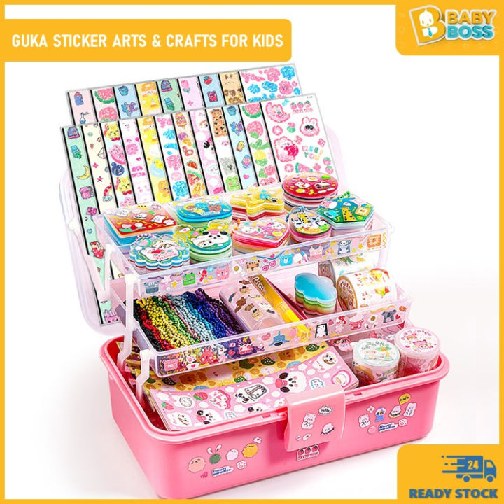BabyBoss Guka Sticker Arts & Crafts DIY Keychain for Kids with Storage ...